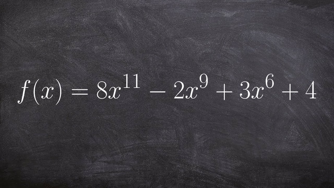 Determine end behavior of a polynomial | Maths Determine end behavior of a polynomial | Maths